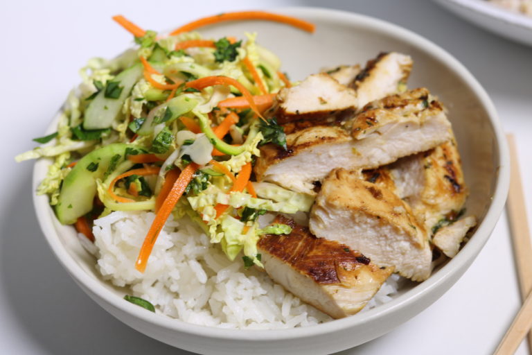 Vietnamese Chicken and Rice Bowls - Three Hungry Boys