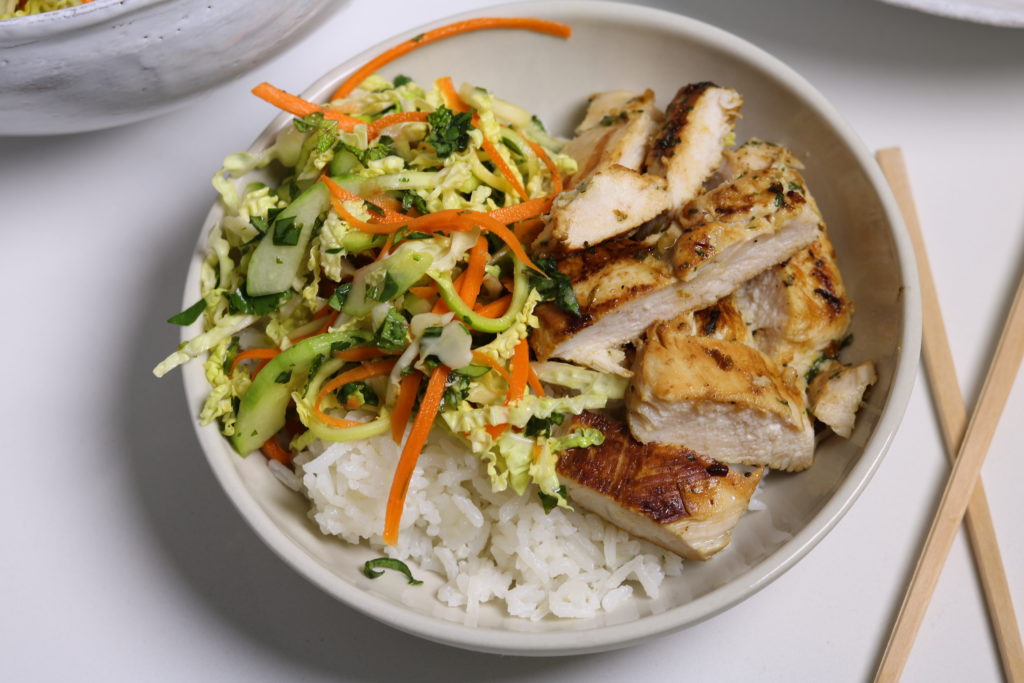 Vietnamese Chicken and Rice Bowls - Three Hungry Boys