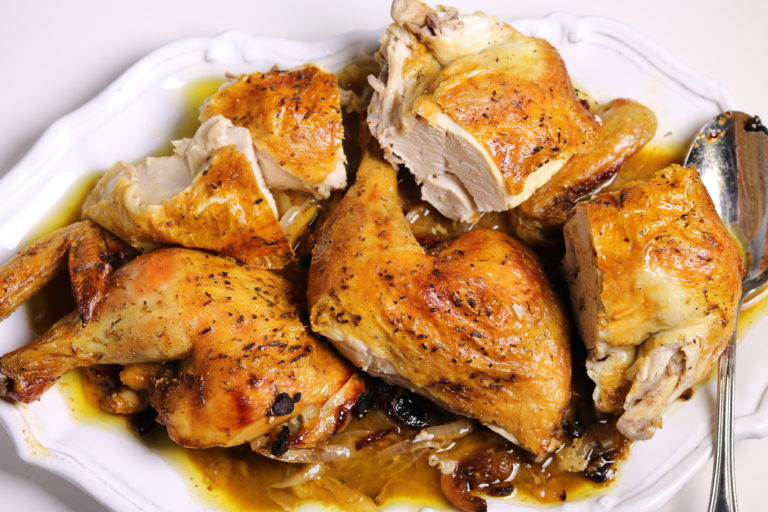 Ina Garten Skillet-Roasted Lemon Chicken - Three Hungry Boys